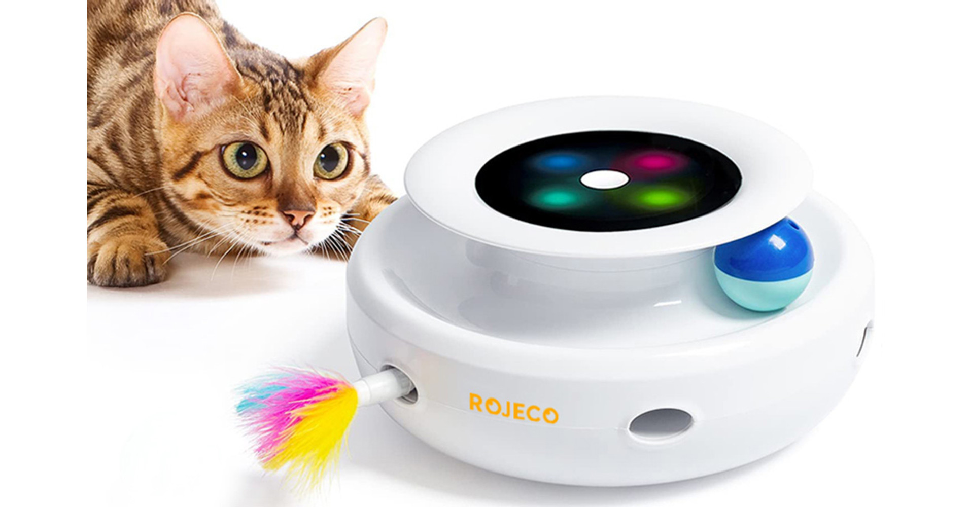 Interaktív 2 az 1-ben cicajáték Rojeco RWJ-10 a Holashop-ban